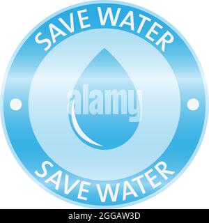 save water graphic design vector or background greeting card or poster ...
