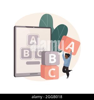 Early learning app abstract concept vector illustration Stock Vector ...