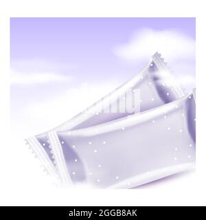 Realistic wet wipes poster. Sanitary antibacterial wipes, family ...