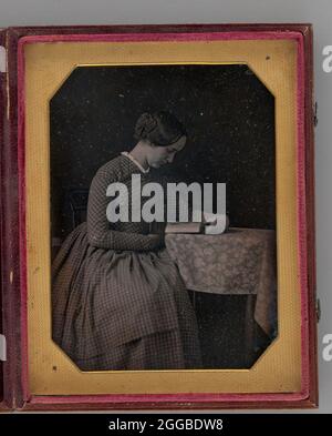 Untitled (Portrait of a Woman Reading), 1845. A work made of ...