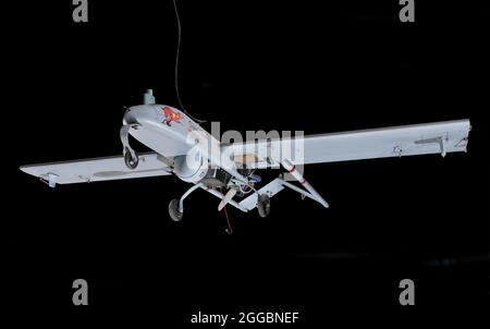 Unmanned aerial vehicle AAI RQ-7 Shadow is on display in the ...
