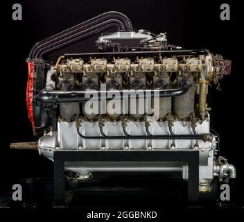 A WW1 American Aircraft engine on display at the American Air Museum ...