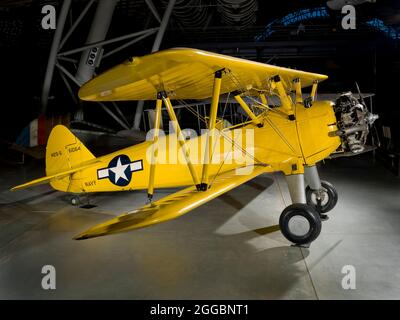 Stearman biplane at American War Museum Duxford Stock Photo - Alamy