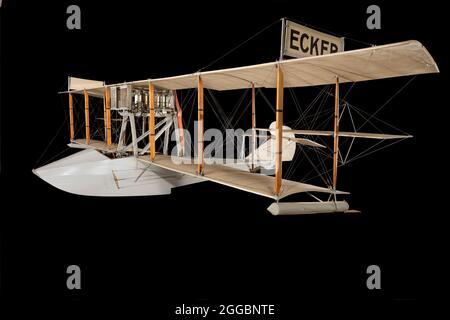 Curtiss Model E Flying Boat hull only. Hull of a Curtiss Model E Flying Boat. Full-size aircraft ...