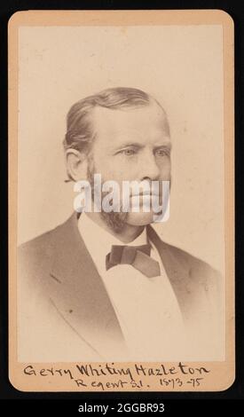 Portrait of Gerry Whiting Hazleton (1829-1920), Before 1876 Stock Photo - Alamy
