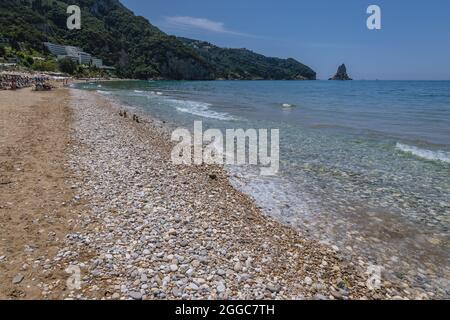 View of Agios Gordios beach, Corfu Stock Photo - Alamy