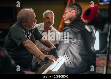 THE CARD COUNTER, from left: director Paul Schrader, first assistant ...