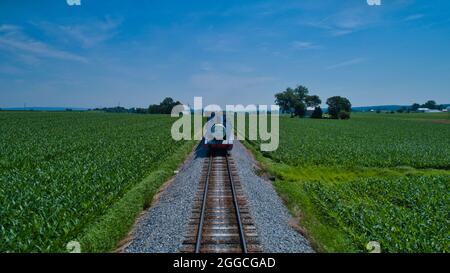 Ronks, Pennsylvania, June 2019 - Aerial View of Thomas the Tank Engine ...