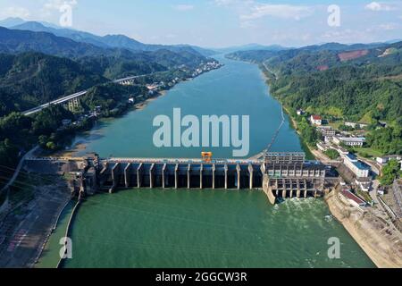 LIUZHOU, CHINA - AUGUST 30, 2021 - An aerial aerial photo taken on ...