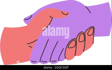Handshake gesture color icon. Shaking hands emoji. Friends meeting ...