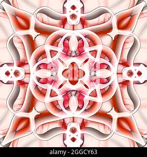 Seamless abstract geometric floral surface pattern in vivid colors ...