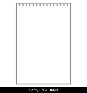 blank white notepad sheet for notes with ring holes Stock Vector Image ...