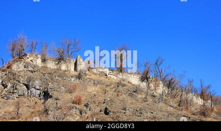Javanshir Gala fortress on the mountain. Ismayilli region. Azerbaijan Stock Photo - Alamy
