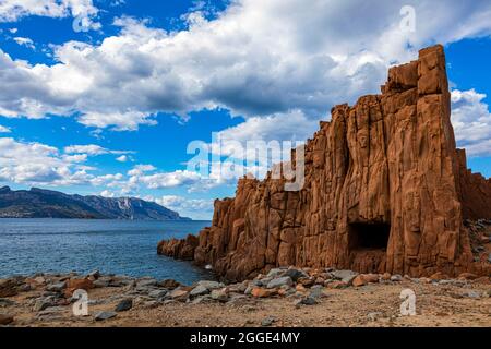 Red cliffs, Arbatax, Sardinia, Italy Stock Photo - Alamy