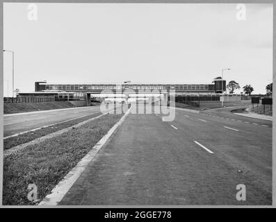 1960s, motorway petrol station on the M1. Built at the Fortes service ...