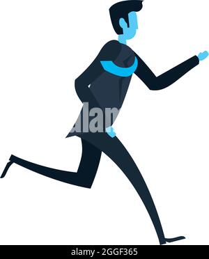 young man running avatar character vector illustration design Stock ...
