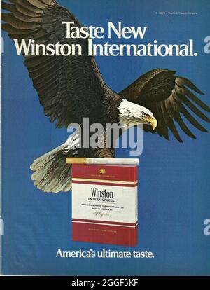 Winston cigarettes paper advert ad advertisement 1970s 1980s american ...