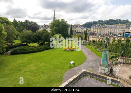 Parade Gardens from North Parade, Bath, Somerset, England, UK Stock ...