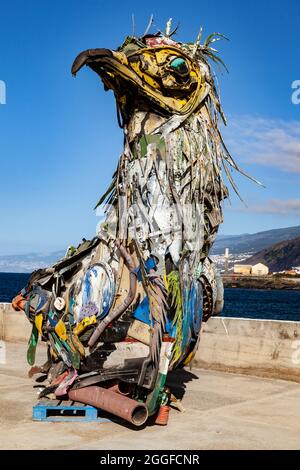 Los Silos, Santa Cruz De Tenerife, Spain, 12-08-2023. Whale skeleton ...