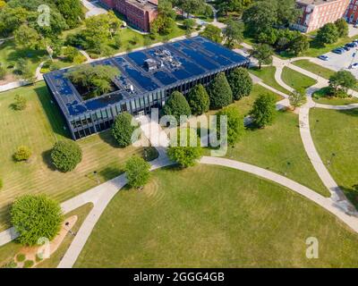 Aerial photograph of Drake University, a liberal arts university in Des ...