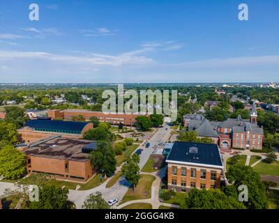 Aerial photograph of Drake University, a liberal arts university in Des ...