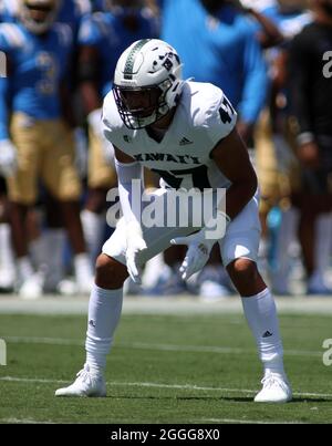 August 28, 2021 - Hawaii Rainbow Warriors running back Dedrick Parson ...