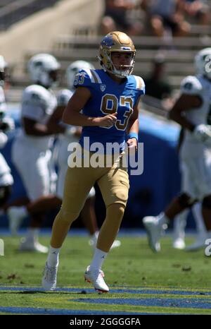 August 28, 2021 - UCLA Bruins running back Keegan Jones #22 runs ...