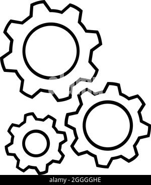 gear setting machine isolated icon Stock Vector Image & Art - Alamy