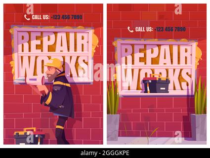 Building and installation works, man in hardhat with balk, beam or pipe ...