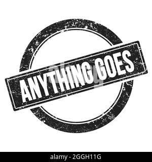 ANYTHING text on black grungy rectangle stamp sign Stock Photo - Alamy