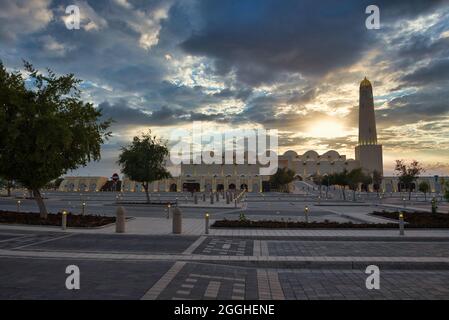 Imam Abdul Wahab Mosque: The Qatar State Grand Mosque Mosque Stock ...