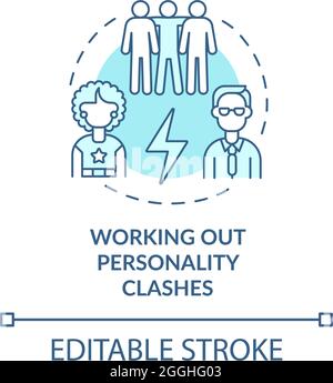 Working out personality clashes concept icon Stock Vector Image & Art ...