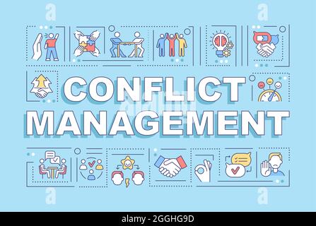 Conflict resolution word cloud concept. Collage made of words about ...