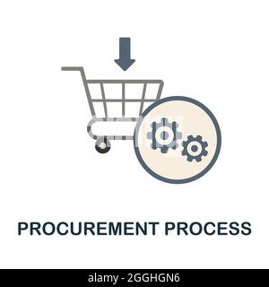 Procurement flat icon. Simple sign from procurement process collection. Creative Procurement ...
