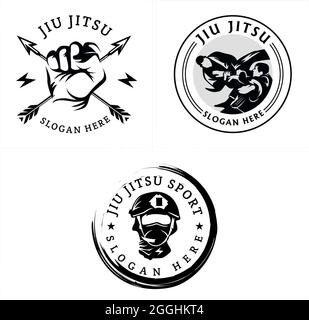 Martial Art Jiu Jitsu Logo Design Stock Vector Image & Art - Alamy