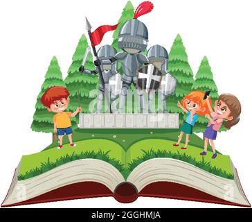 Medieval open book theme illustration Stock Vector Image & Art - Alamy
