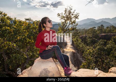 woman exploring the famous Pai canyon in north Thailand Stock Photo - Alamy