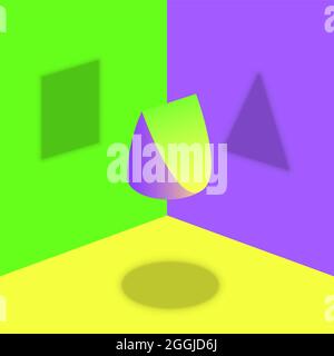 Round, triangular and square shadow, three different shadows from one ...