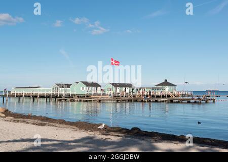 Charlottenlund Strand Strandpark, a beach park on the coast of Denmark ...