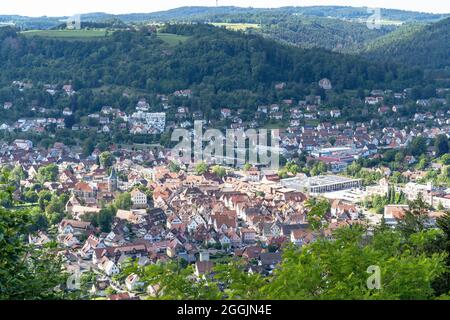 Europe, Germany, Baden-Wuerttemberg, Rems-Murr-Kreis, Murrhardt, dense ...