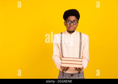 portrait of disgusted man in glasses and shirt Stock Photo - Alamy