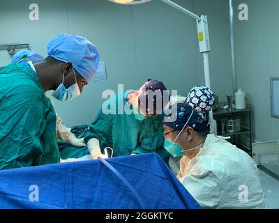 210901 -- KIGALI, Sept. 1, 2021 -- Patients wait outside consulting ...