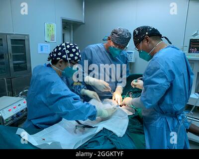 210901 -- KIGALI, Sept. 1, 2021 -- Patients wait outside consulting ...