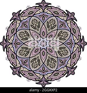Intricate Hand Drawn Mandala Coloring Artwork Stock Vector Image & Art ...