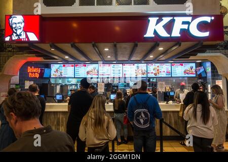 People queue at KFC fast food restaurant Melbourne Australia Stock ...