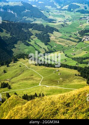 View from Hohen Kasten, Hohe Kasten, Appenzell Alps, Mountains ...