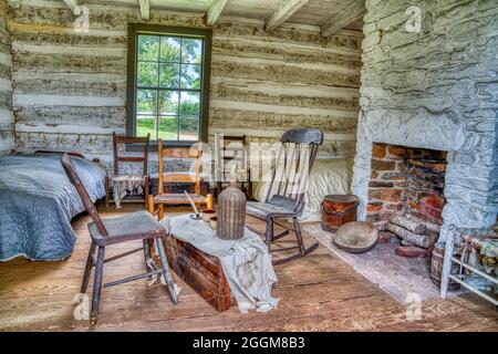 Robert Service Cabin in historic Dawson City in the Yukon Territory of ...