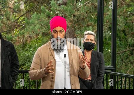 Federal NDP leader Jagmeet Singh is seen during an announcement in ...