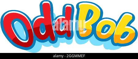 Odd Bob logo font design with a nerdy girl illustration Stock Vector ...
