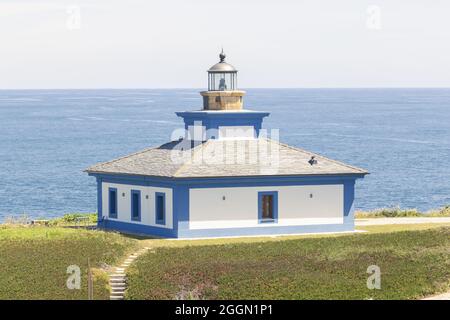 Beautiful Isla Pancha lighthouse in the town of Ribadeo, Galicia, Spain ...